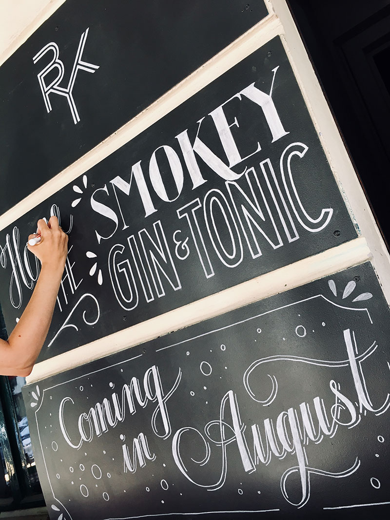 Chalkboard Design für BRYK Bar